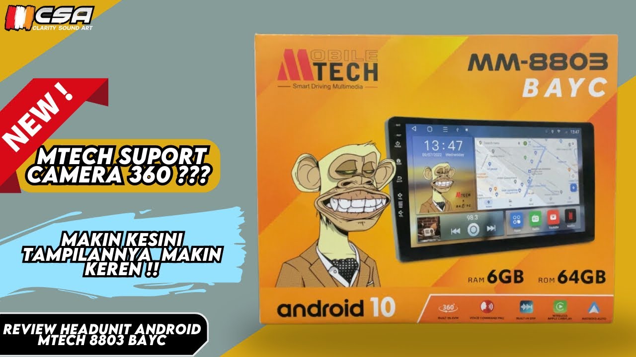 Headunit Android Mtech 8803BAYC, Ram 6GB/64GB, Support Parking Camera 360 | By : Clarity Sound ...