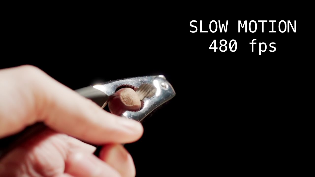 SLOW MOTION: Crushing nut 480 fps - YouTube
