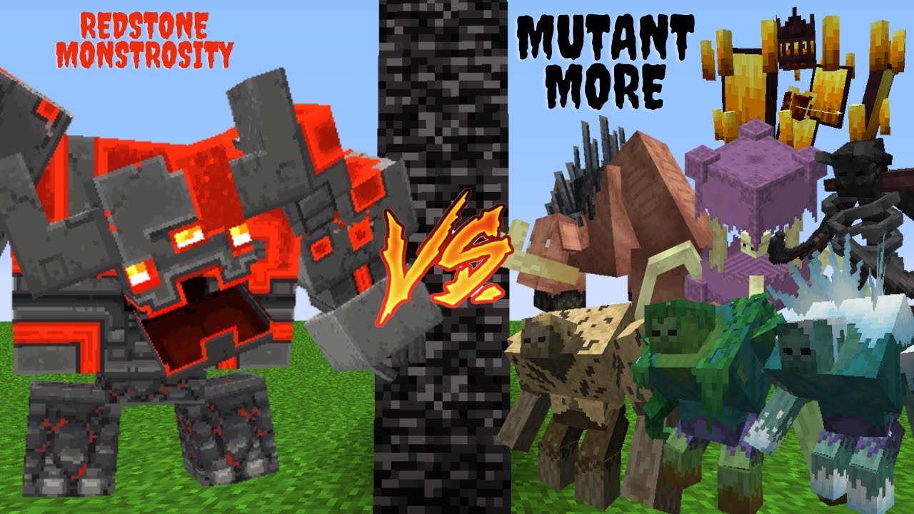 Redstone Monstrosity (CrimsonSteve's) VS Mutant More / Minecraft Mob ...