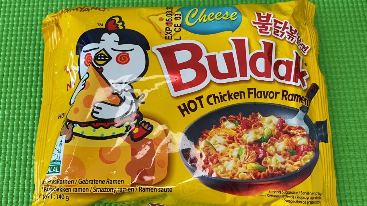 Buldak Cheese Hot Chicken Flavor Ramen Unboxing | Hot Chicken Unboxing ...