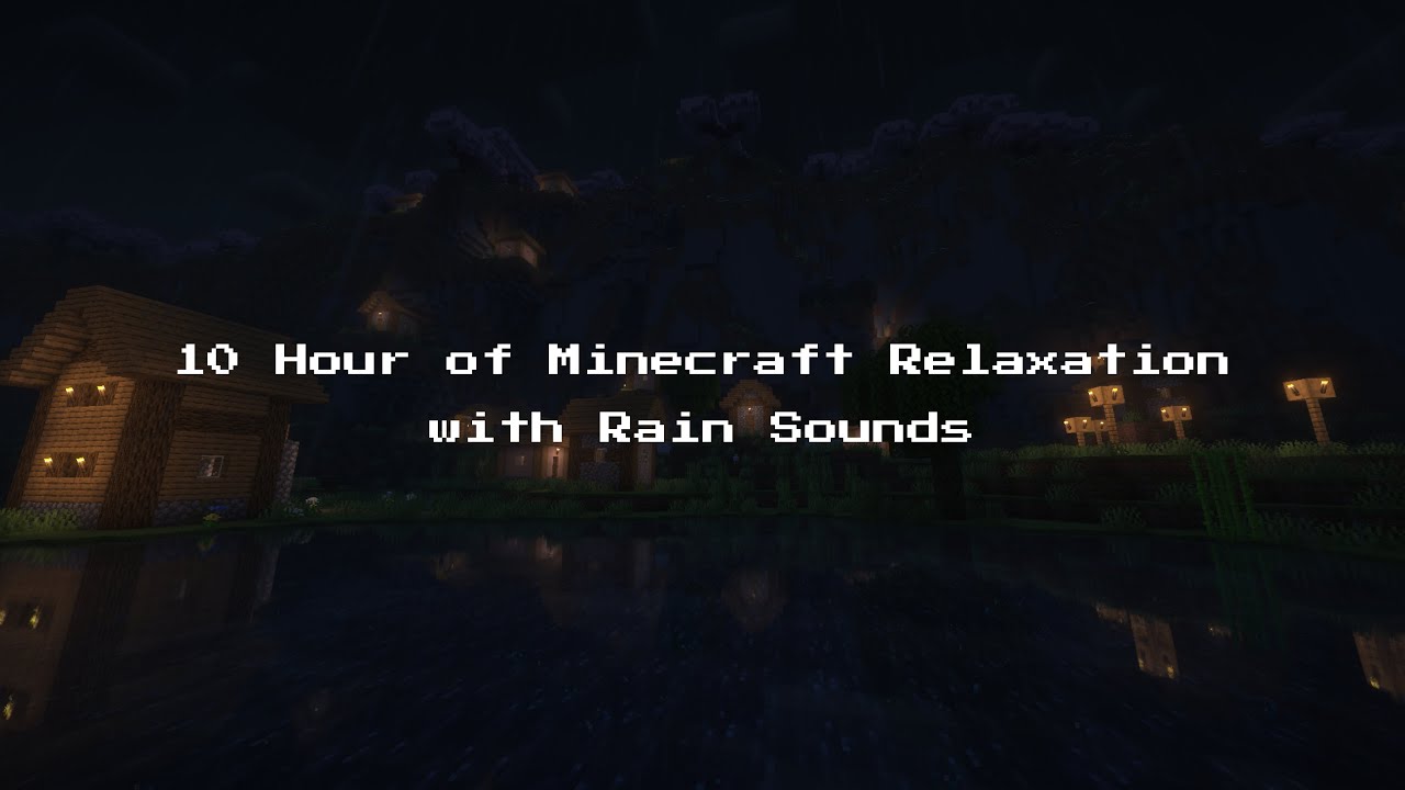 🌧️ 10 Hour of Minecraft Rain Sounds 🌿 | Relaxing Ambience for Sleep ...