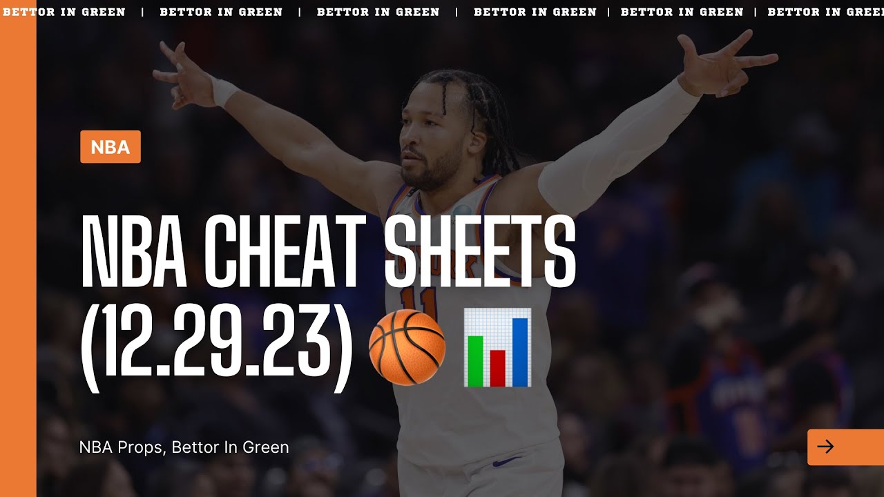 Best NBA Player Props Today 12.29.23 | FREE NBA Cheat Sheets - YouTube