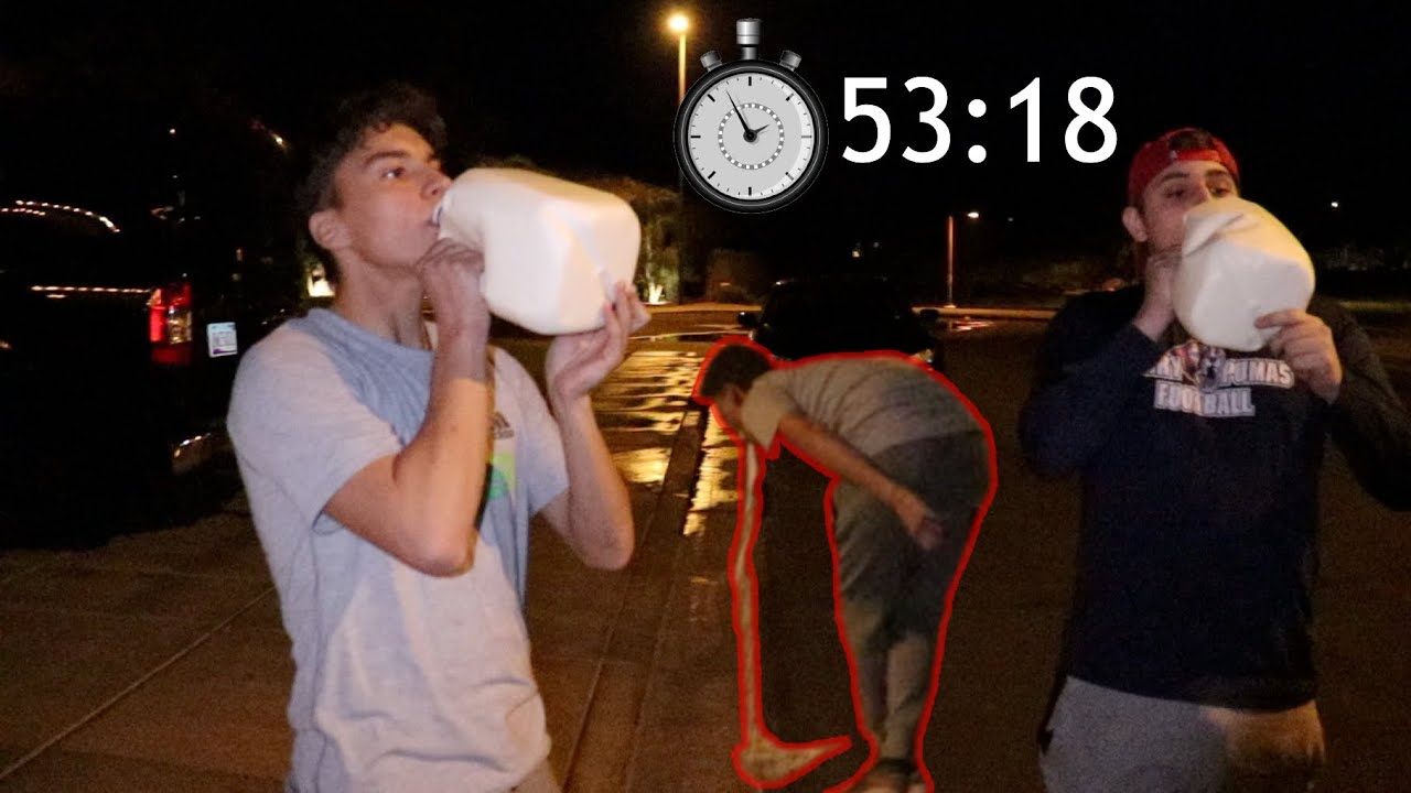 DRINKING A GALLON OF MILK CHALLENGE!! - YouTube