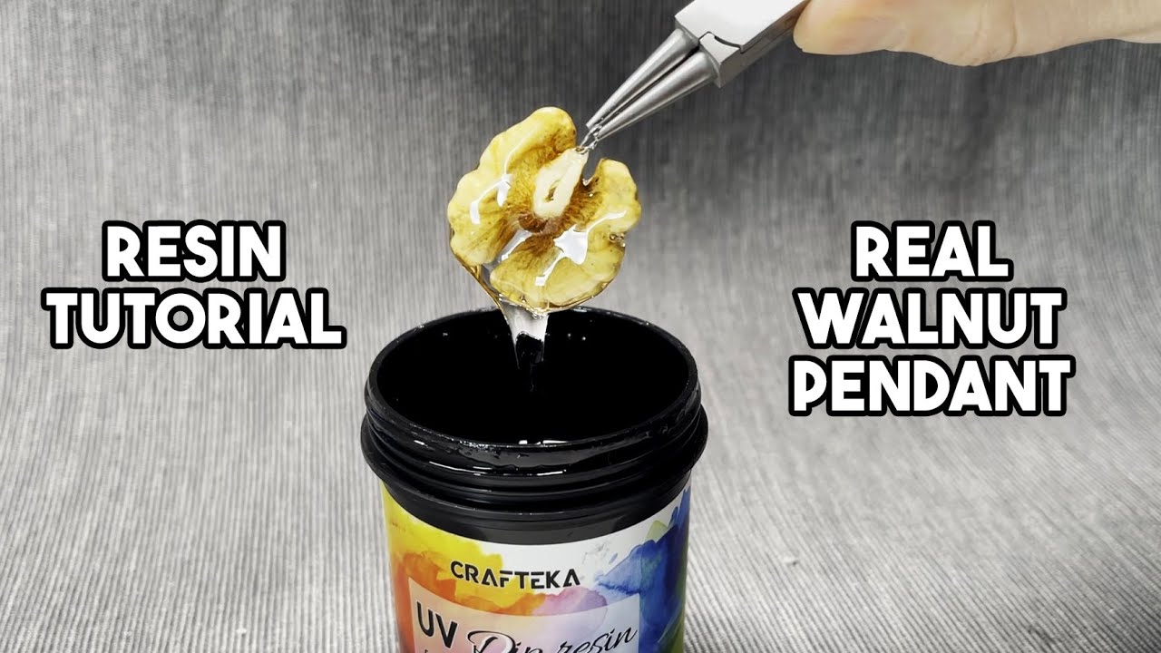 How to preserve a walnut in resin │ UV dip resin tutorial │ Walnut ...