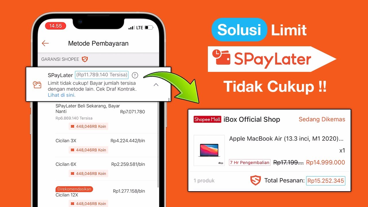 Limit SPayLater Tidak Cukup!! | Begini Solusi Limit Shopee Paylater ...