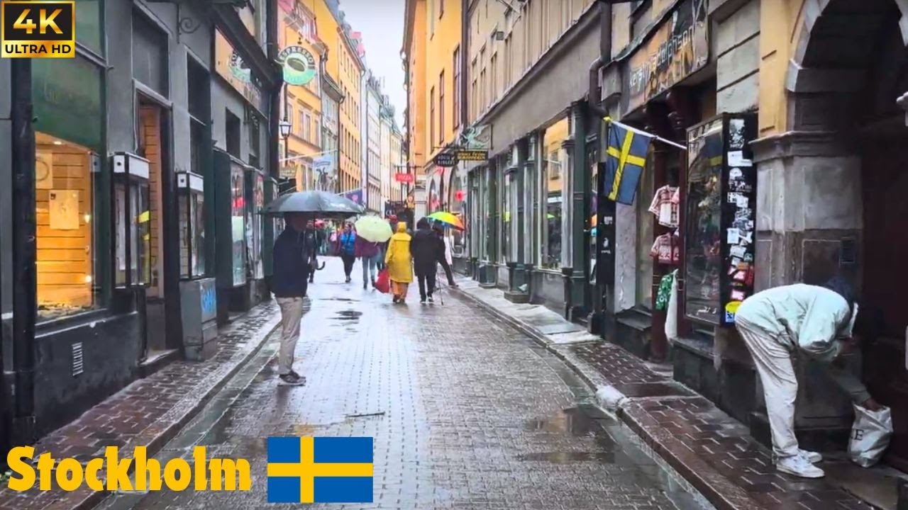 Exploring Stockholm in the Rain: A Magical 4K Walking Tour - YouTube