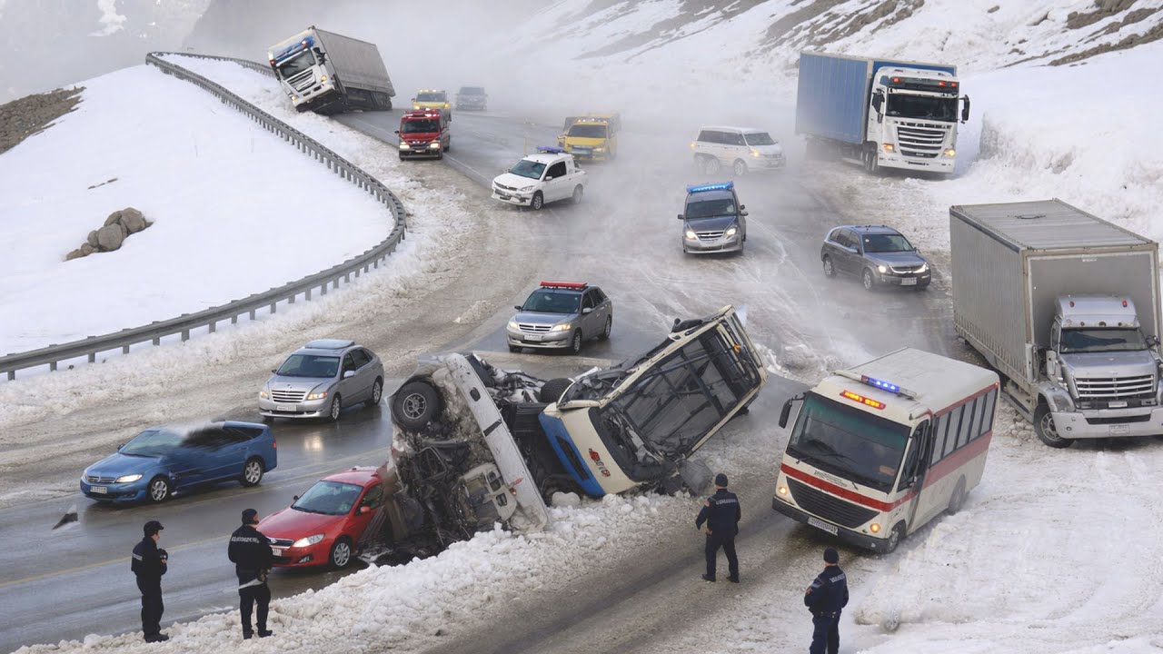 OUT OF CONTROL! Icy Road Fails & Life-Saving Winter Driving Lessons ...