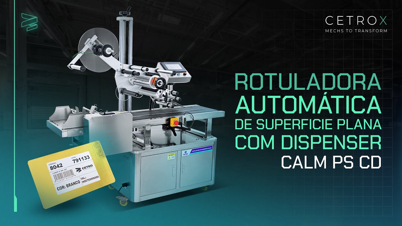 Rotuladora Automatica de Superficie Plana com Dispenser CALM PS CD - YouTube