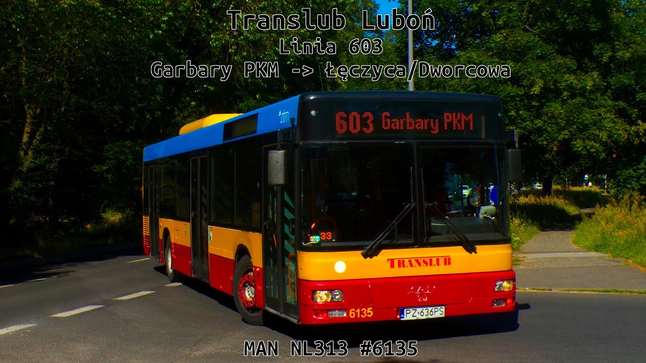 Translub Luboń | Linia 603 | Garbary PKM - Łęczyca/Dworcowa | MAN NL313 ...