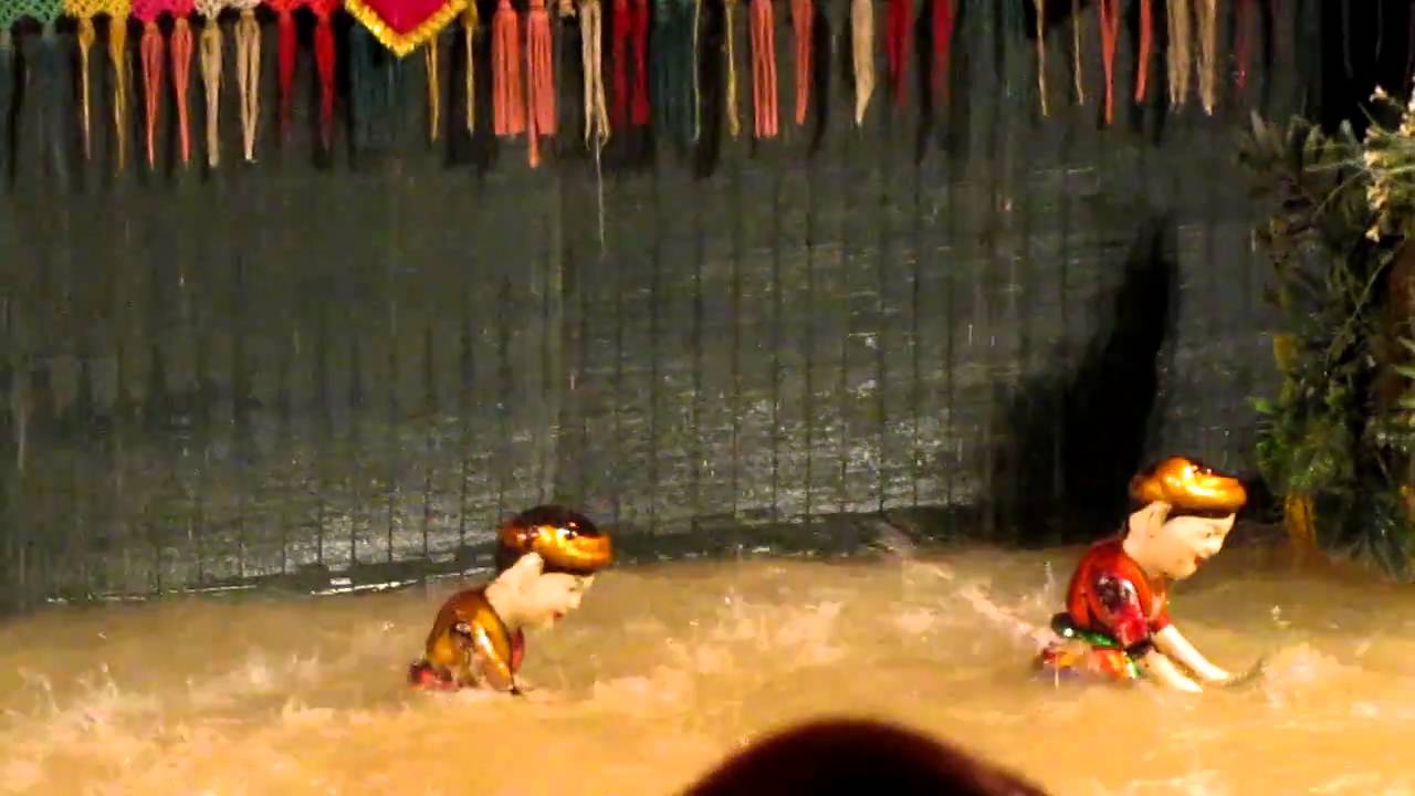 Fishing Scene on Water Puppet Show - YouTube