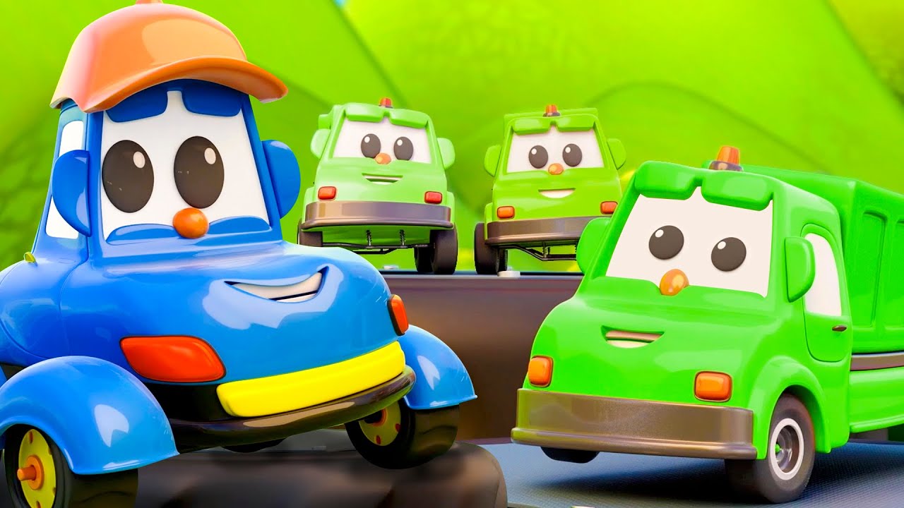 Five Little Garbage Trucks Song & More Vehicle Nursery Rhymes for ...