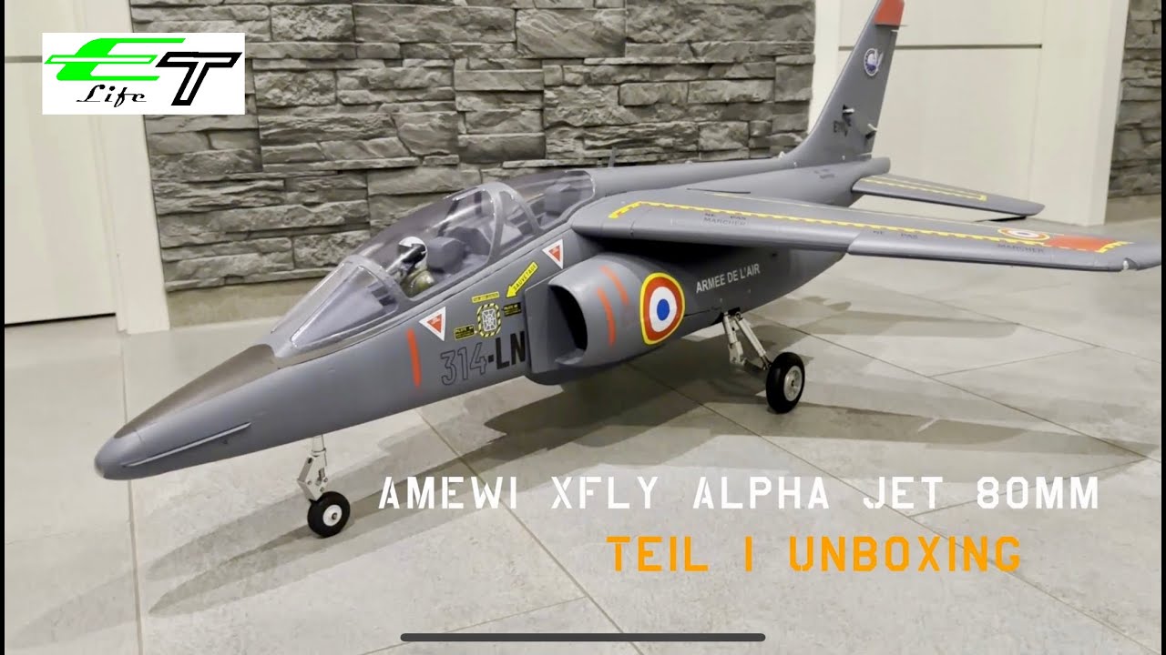 Unboxing RC Alpha Jet von Amewi / XFly Impeller Jet 80mm - YouTube