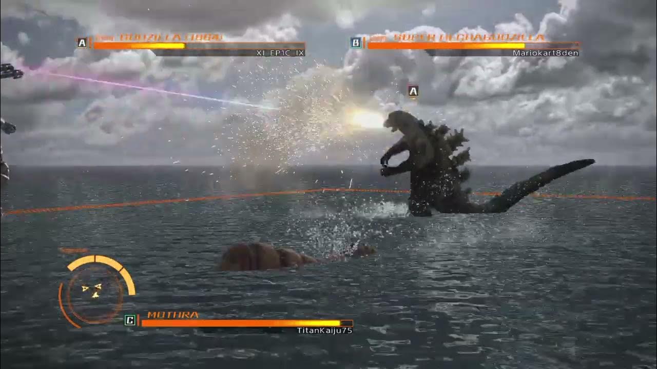 Godzilla (PS4) Online VS: Mothra (Larva) vs. Godzilla (1964) vs. Super Mechagodzilla - YouTube