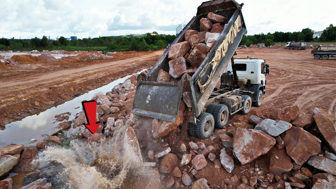 Epic Land Transformation In Process Techniques Dozer Skill Moving Rocks ...