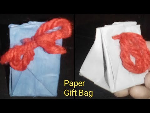 How To Make A Paper Gift Bag(Traditional)-Diy Craft-Paper Gift Bag Easy ...