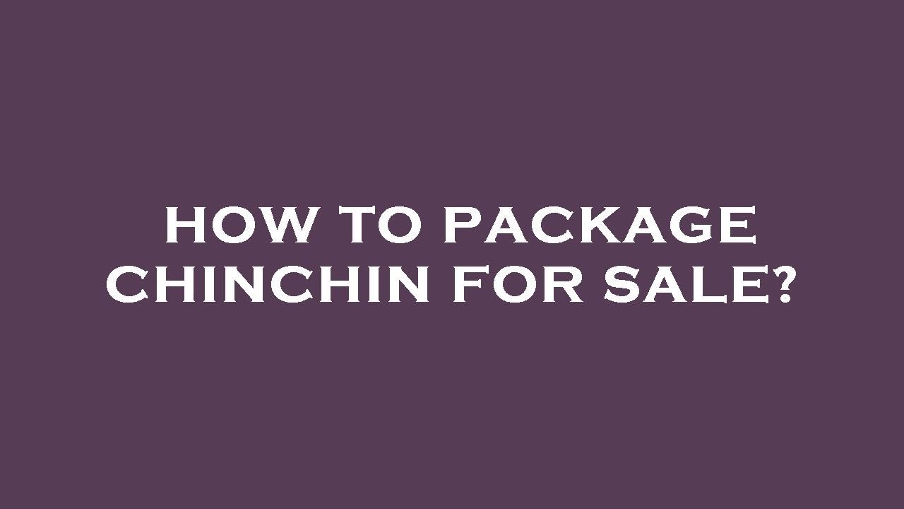 How to package chinchin for sale? - YouTube
