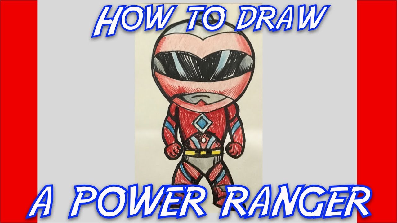 How to draw a power ranger - YouTube