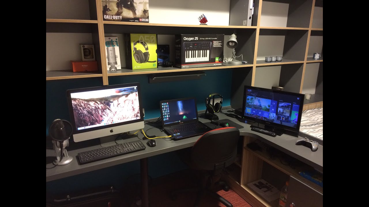 Uni Room Tour and Gaming Setup! - YouTube