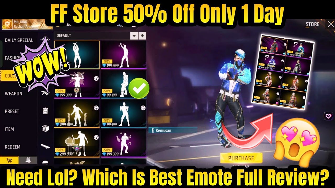 FF Bundle store 50 off Full Details | Free Fire Store 50% Off 2024 | FF ...