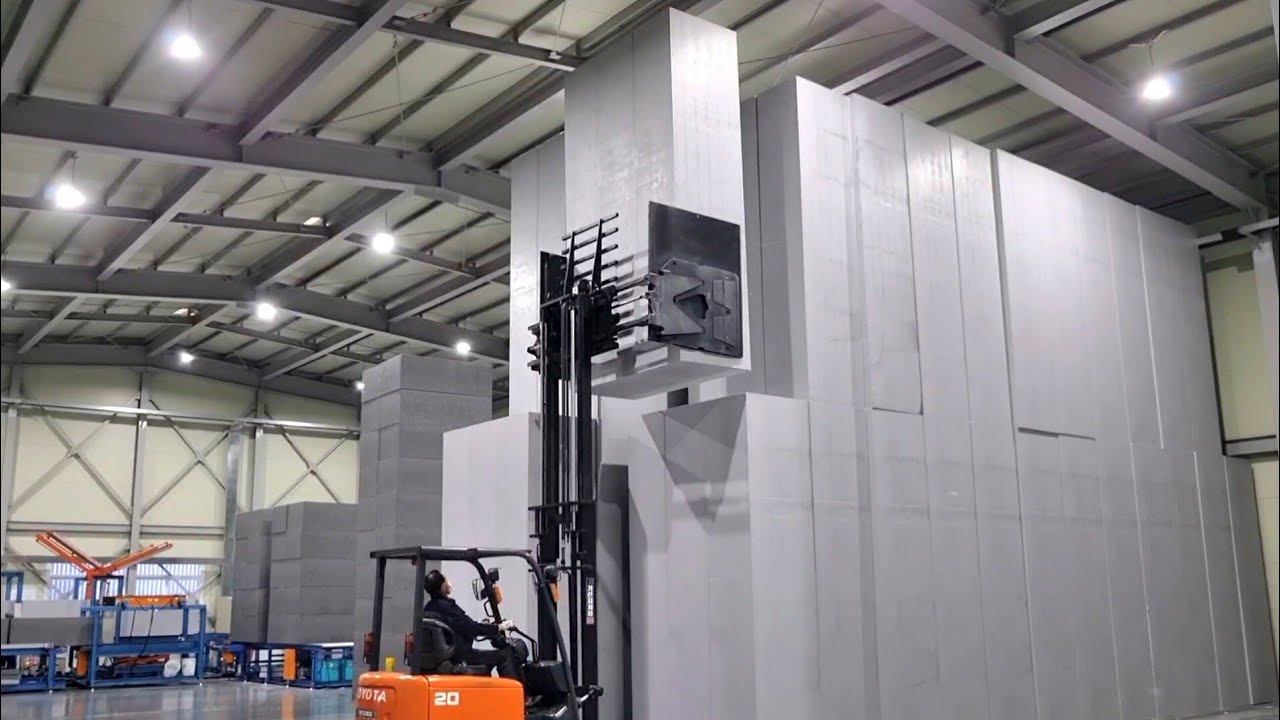 Gigantic Styrofoam Manufacturing Process. Amazing Architectural ...
