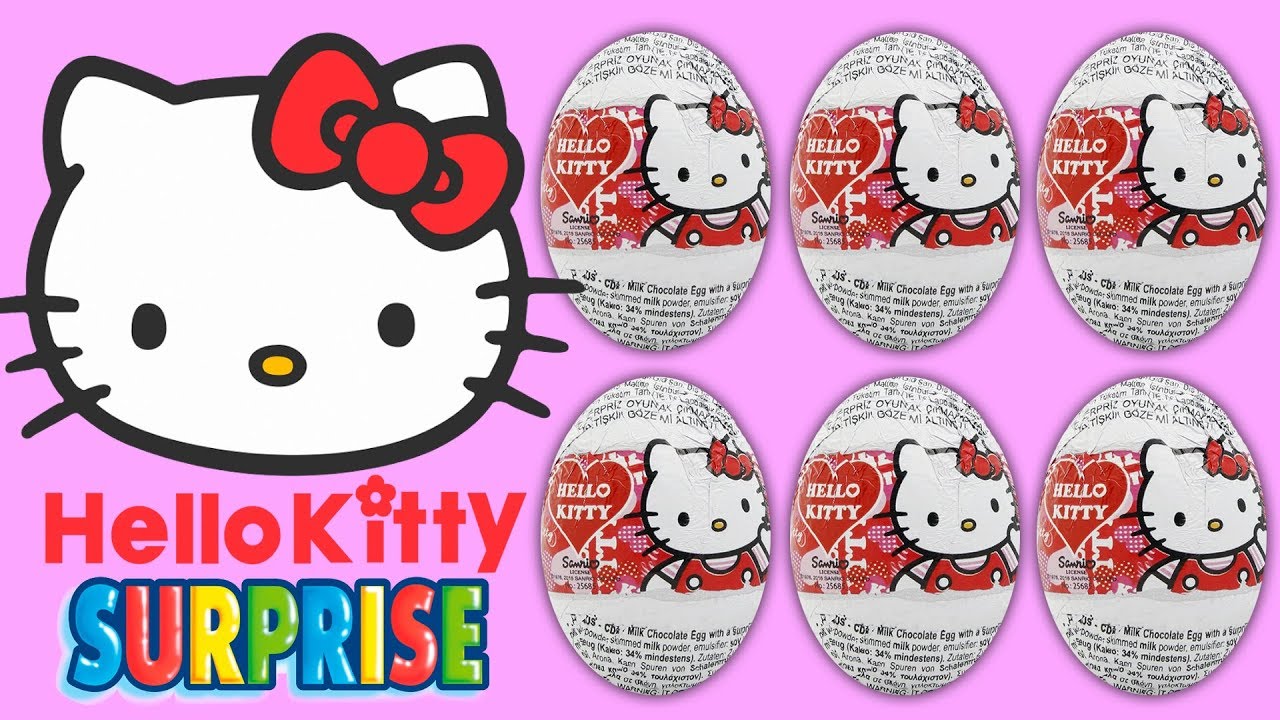 6 Hello Kitty Surprise Eggs from Zaini Cool Surprise Toys - YouTube