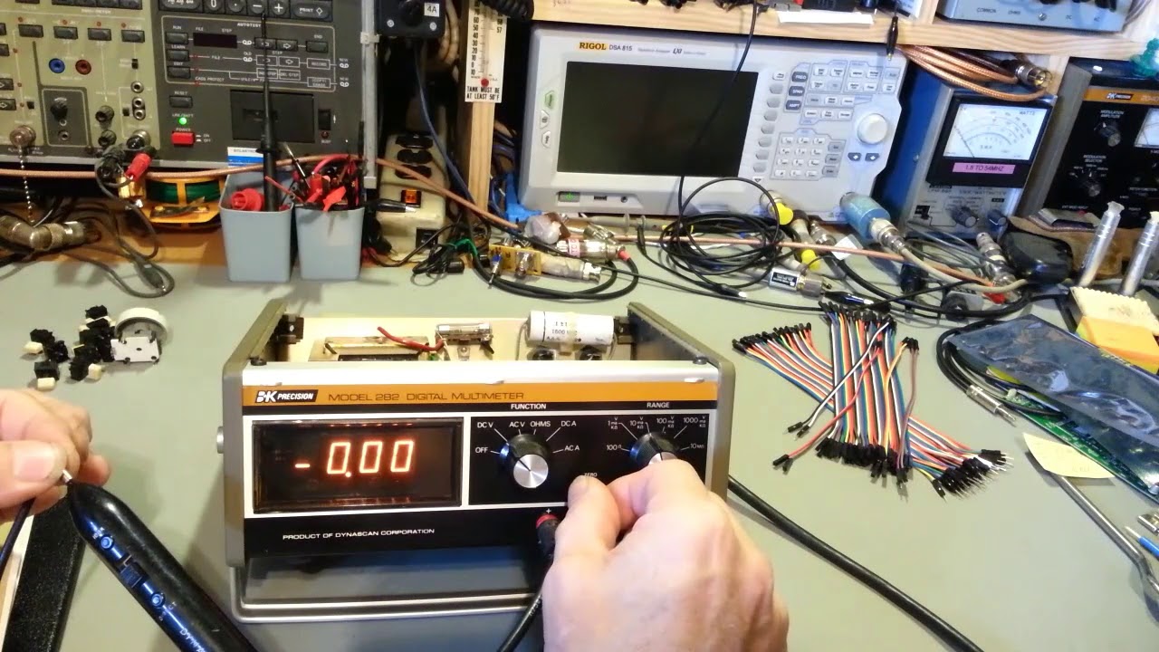 Retro VFD display B&K Precision model 282 digital multimeter. - YouTube