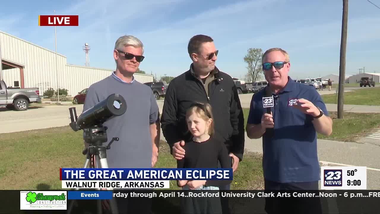 Solar Eclipse Walnut Ridge Arkansas, Denmark Travelers - YouTube