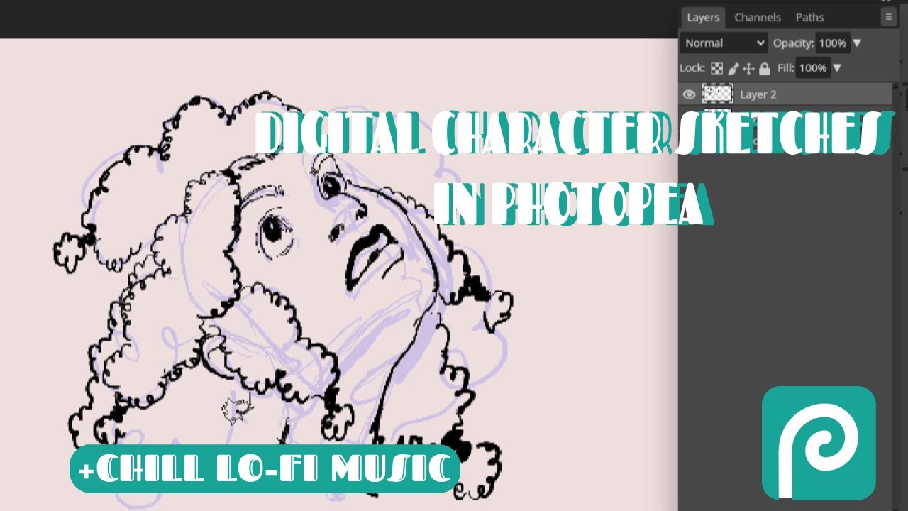 CHARACTER SKETCHES + CHILL LOFI MUSIC [DRAW WITH ME/PHOTOPEA] - YouTube