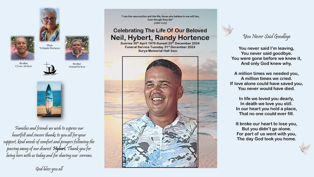 Celebrating The Life Of Our Beloved Neil, Hybert, Randy Hortence - YouTube