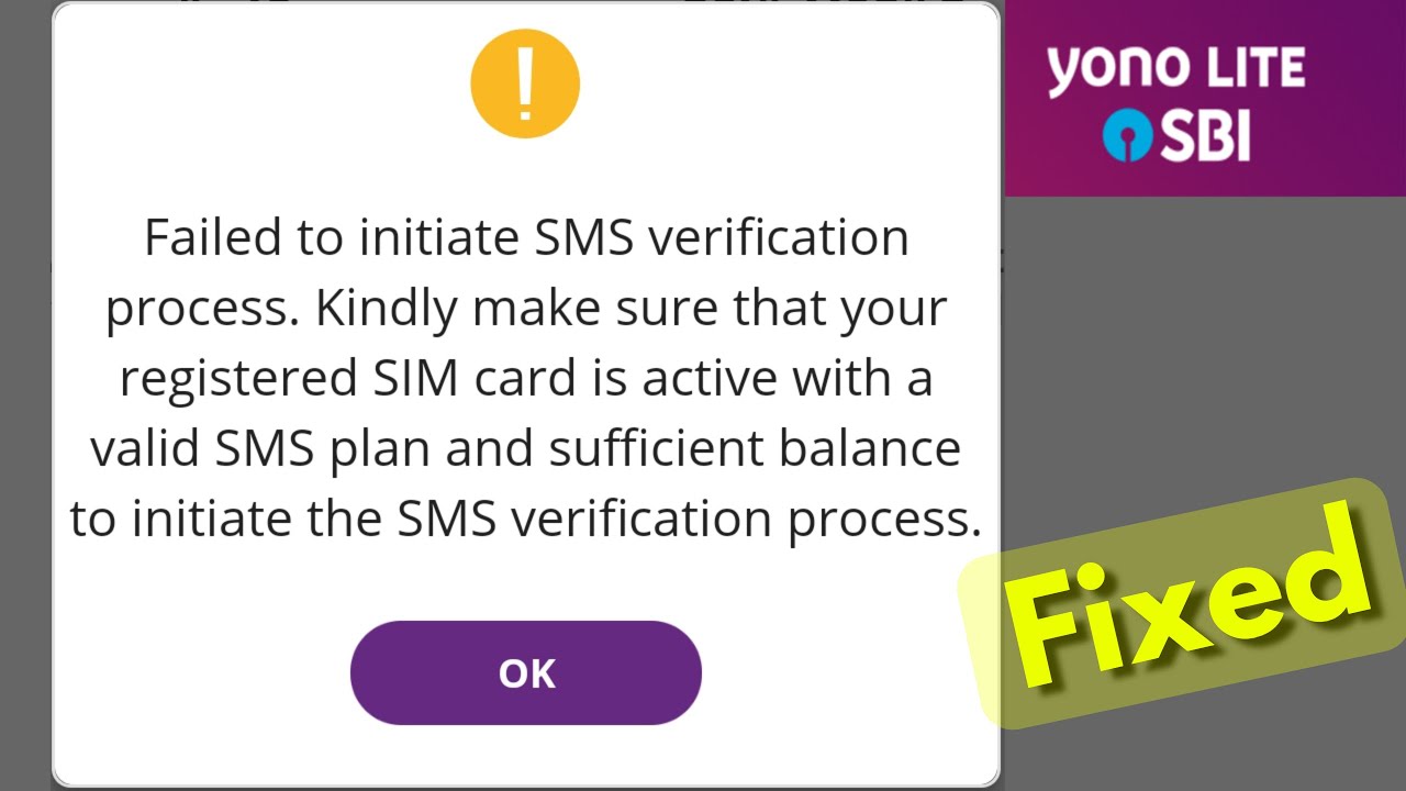 Fix Failed To Initiate Sms Verification Process Kindly Try After Some Time Sbi Yono Lite 2022 fix-failed-to-initiate-sms-verification-process-kindly-try-after-some-time-sbi-yono-lite-2022