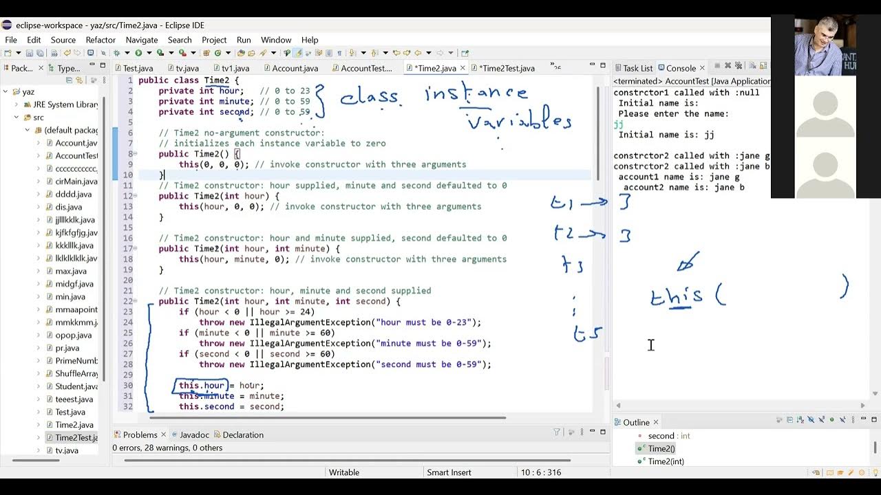 Java OOP Practice: Constructors, Time Class & AI-Assisted Coding Strategies | Class 48 - YouTube