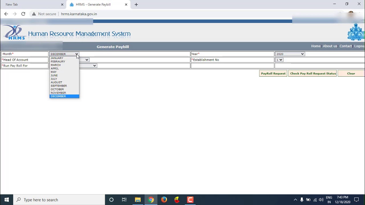 How to generate salary bill in HRMS - YouTube