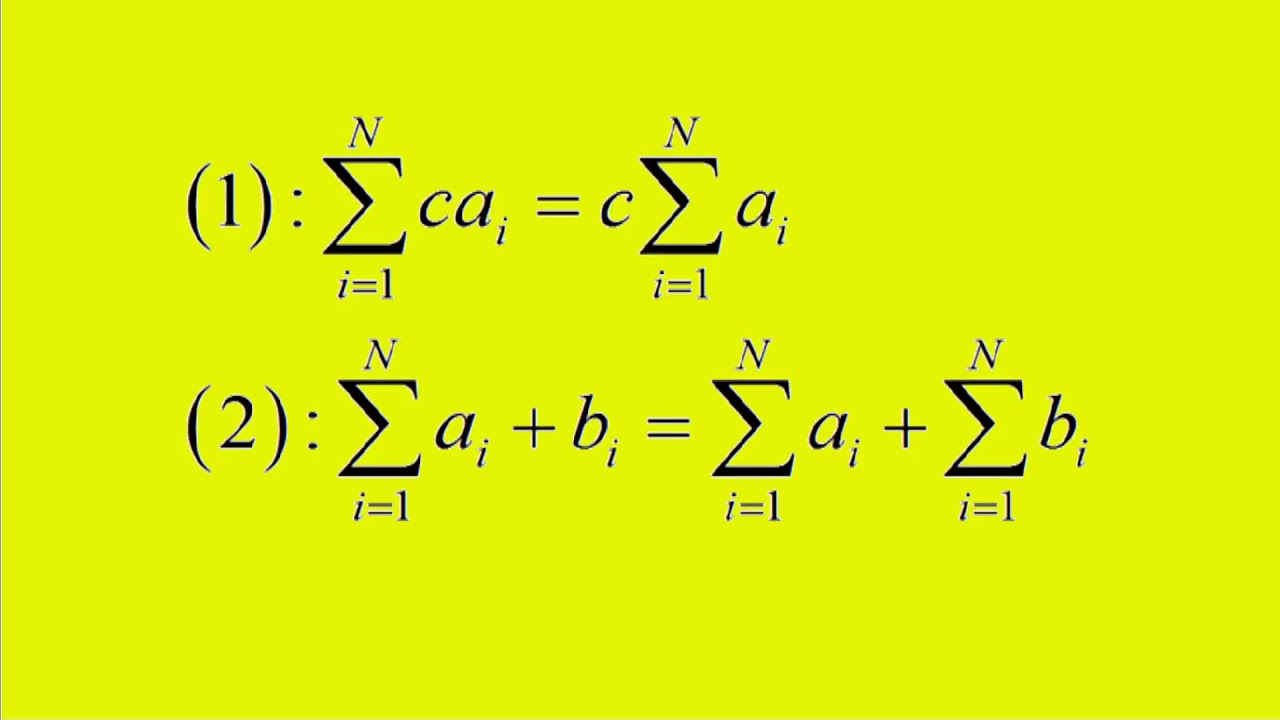 Summation Notation Examples YouTube