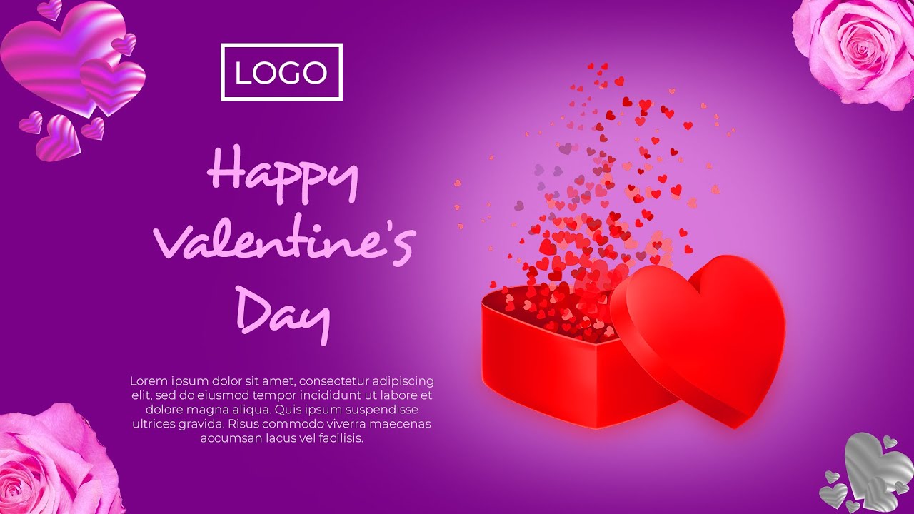 Valentine's Day Poster Design in Photoshop | Photoshop Poster Design ...