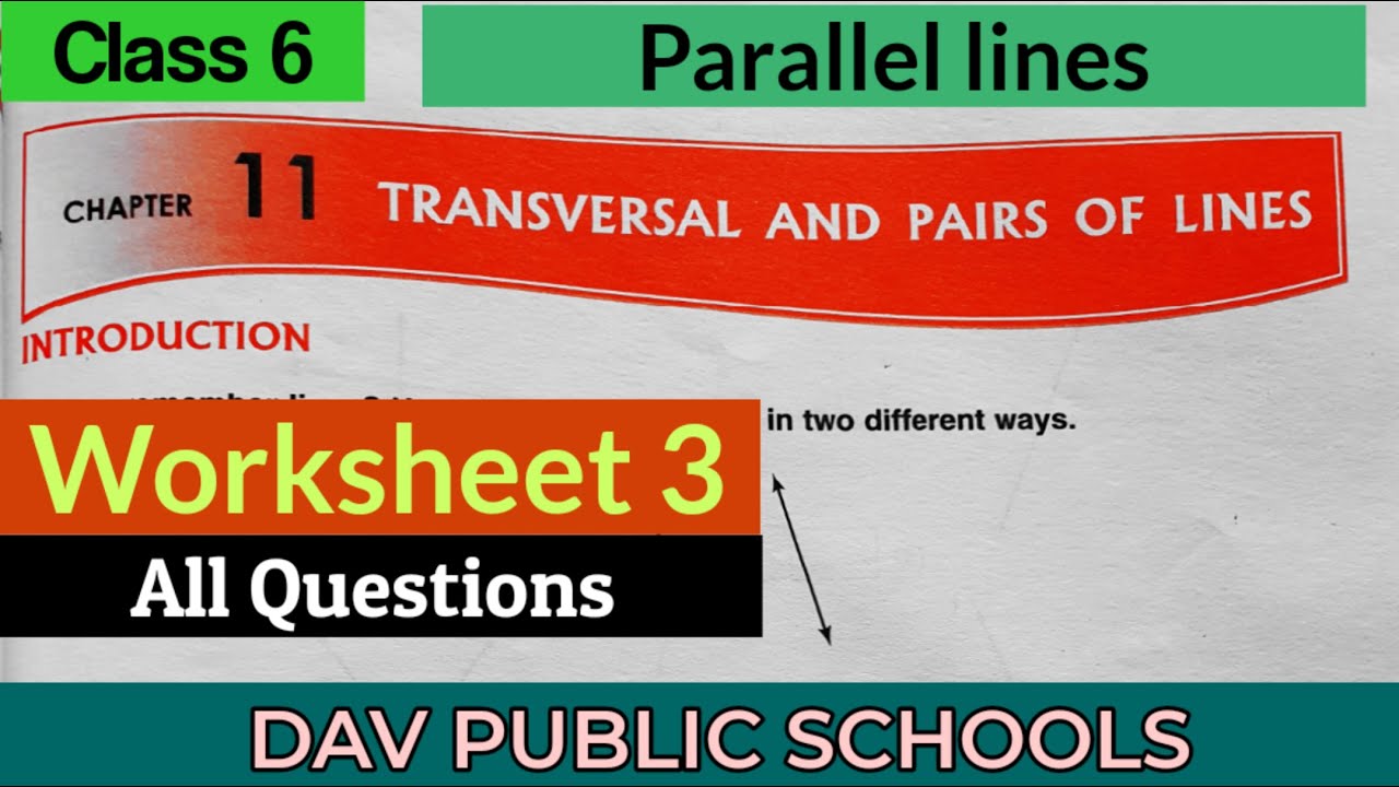 DAV Class 6 Maths Chapter 11 Worksheet 3 All Questions Solved YouTube DAV Class 6 Maths Chapter 11 Worksheet 3 All Questions Solved YouTube