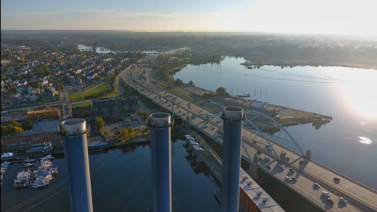 The Drone Zone! Flying over industrial stacks in Providence Rhode ...