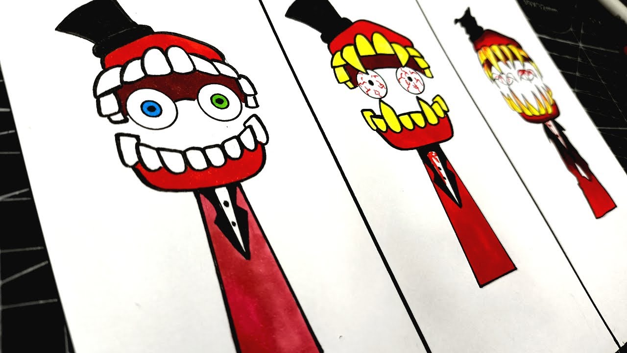 Dibujo All Phases in New Incredibox Sprunki OC of Caine (from Digital ...