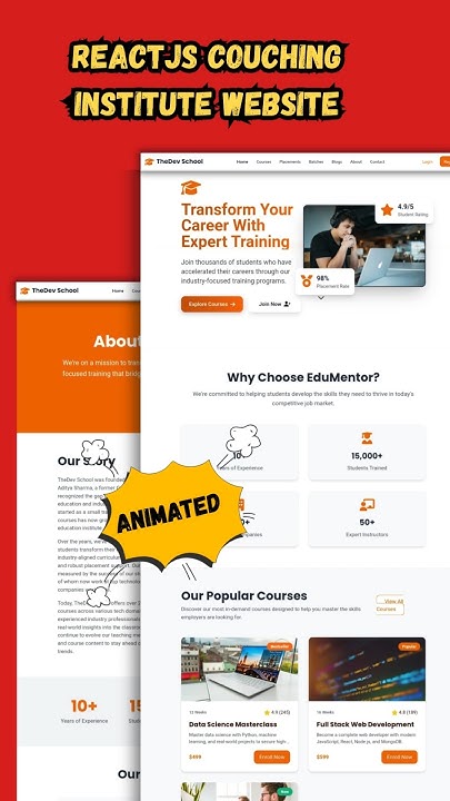 🚀 Built with React JS: Next-Level eLearning Website for Online Coaching ...
