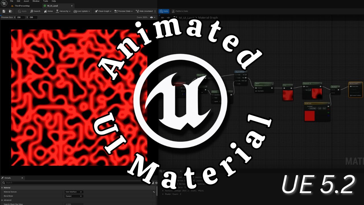 Unreal 5.2 Animated UI Material | Tutorial | UI Technical Artist - YouTube