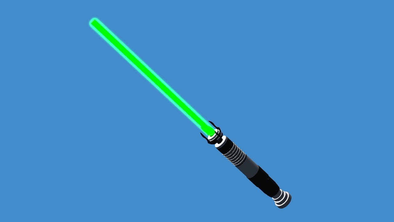 animated lightsaber - blue screen effect - YouTube