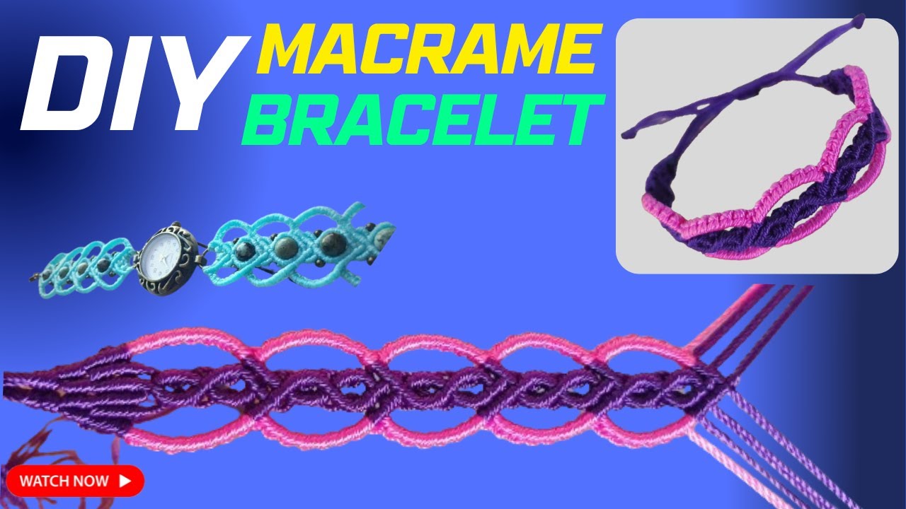 Macrame bracelet simple and easy tutorial for beginners | DIY Macrame ...