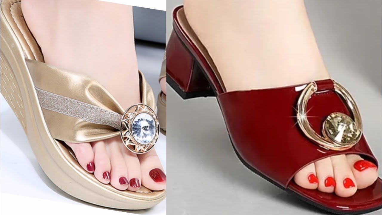 VERY DIFFERENT PARTY WEAR SANDALS DESIGN OF SILP ON SHOES SANDALS ...