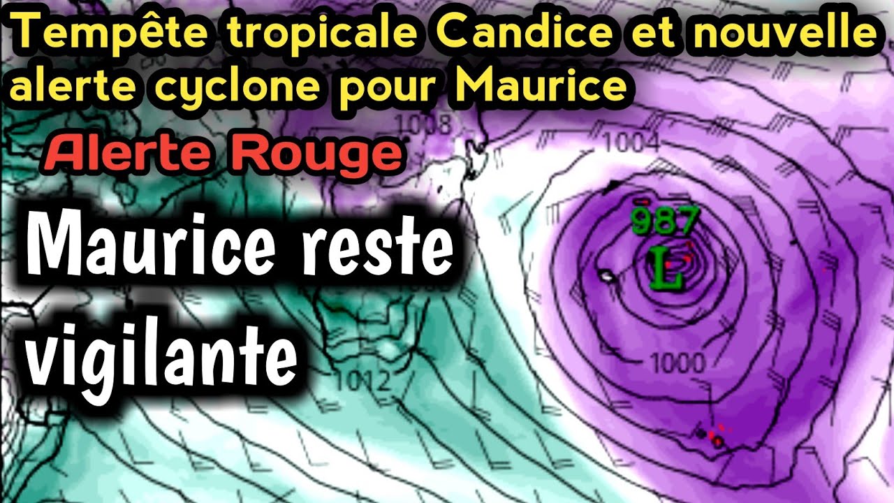 Tempête tropicale Candice et nouvelle《 alerte cyclone pour Maurice ...