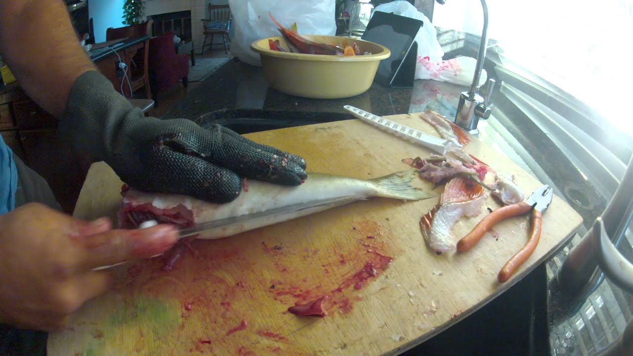 Ocean whitefish cleaning - YouTube