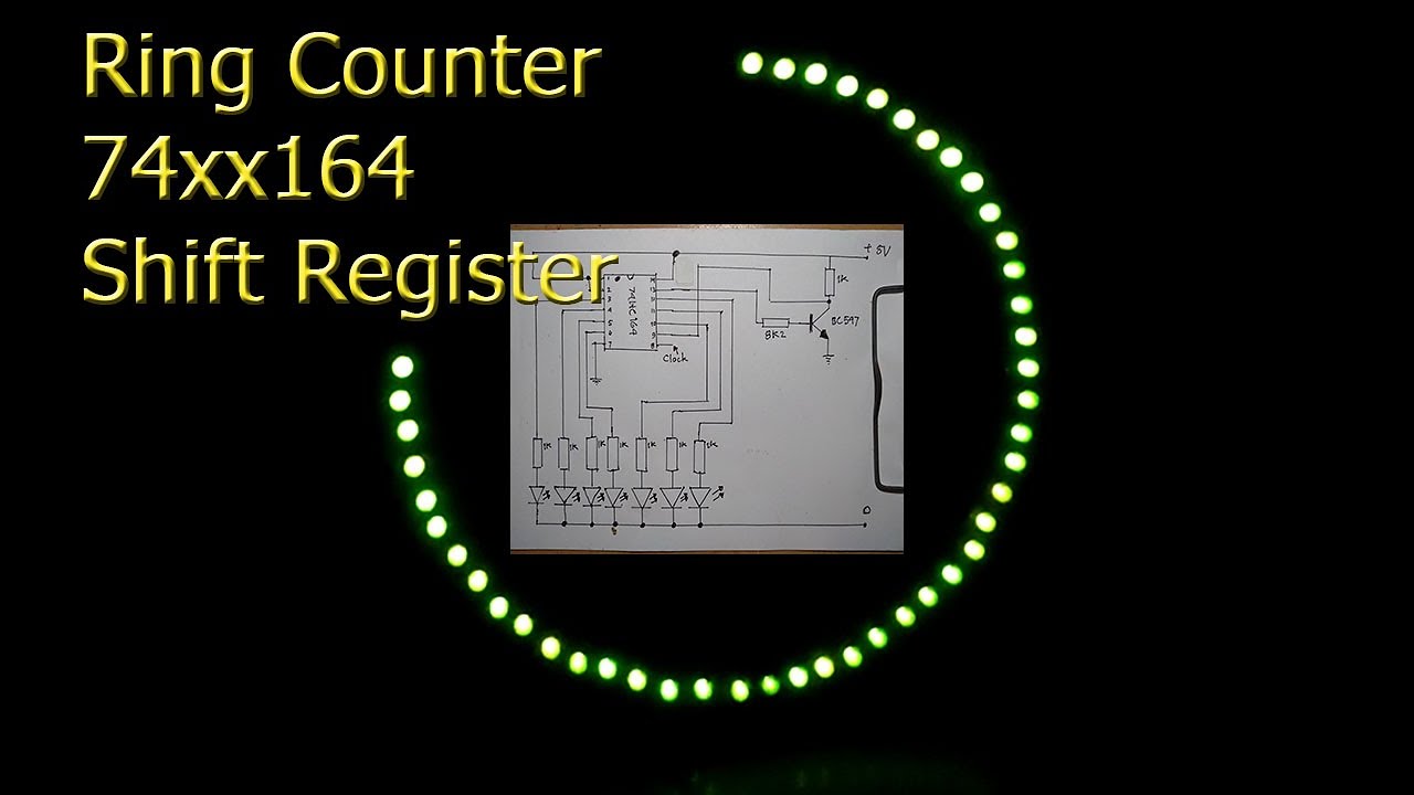 74xx164 Shift Register & Ring Counter. - YouTube