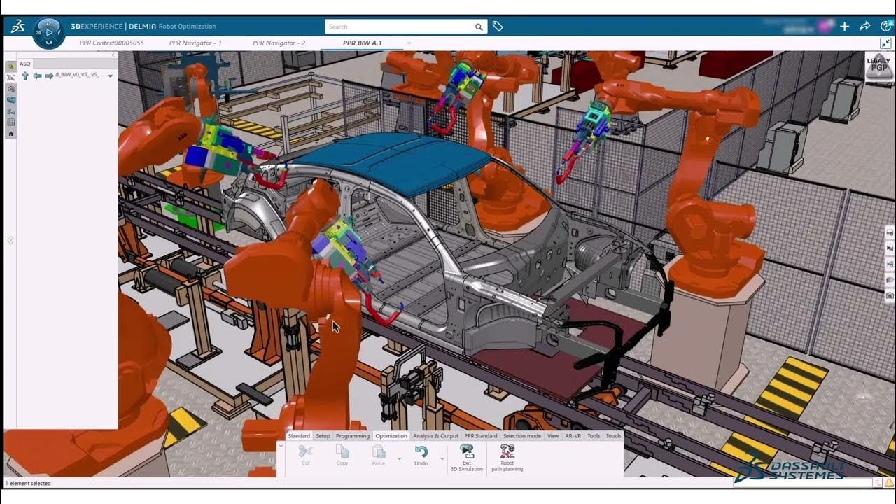 DELMIA ROBOTICS - Robotics Automatic path planning optimization - YouTube