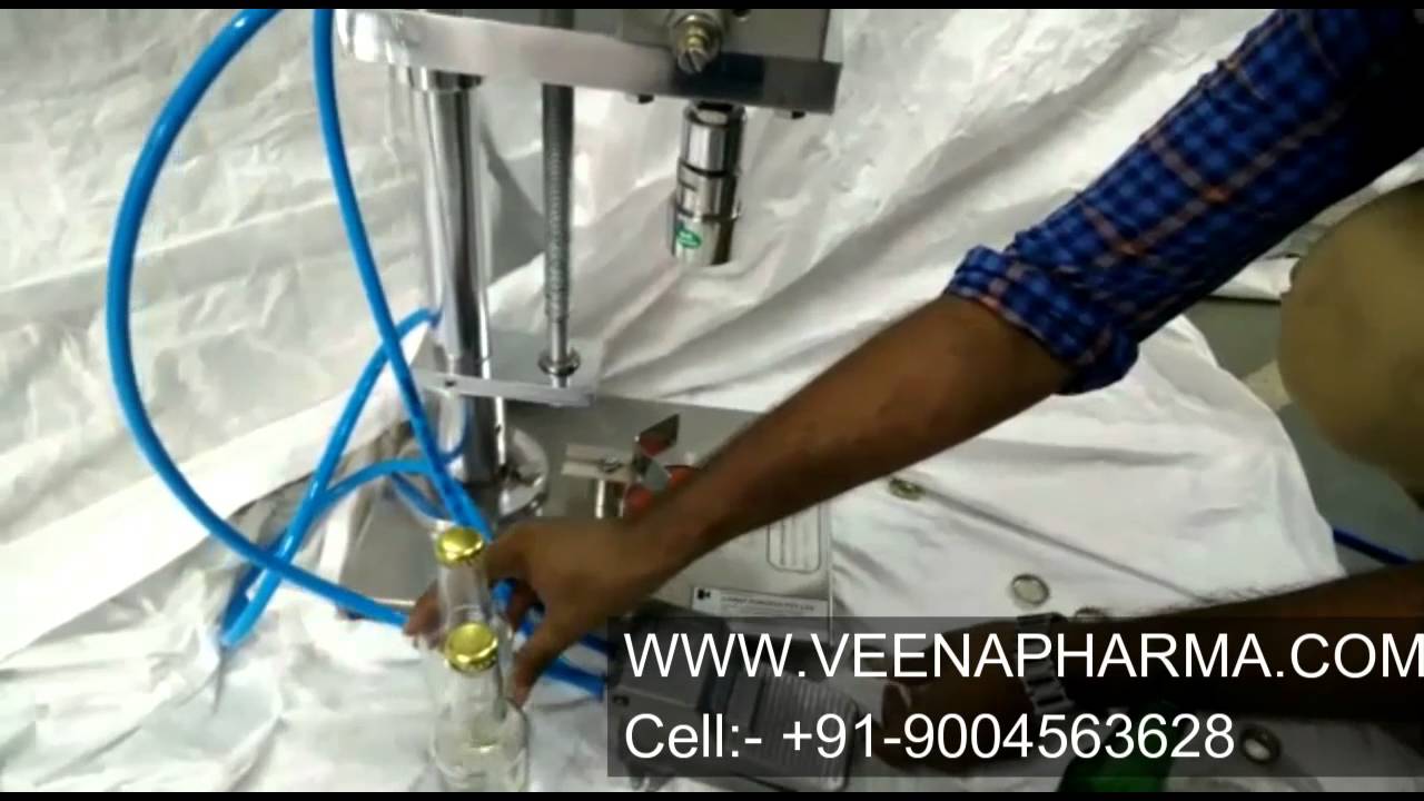 Semi automatic crown capping machine for flavored milk bottle, semi ...