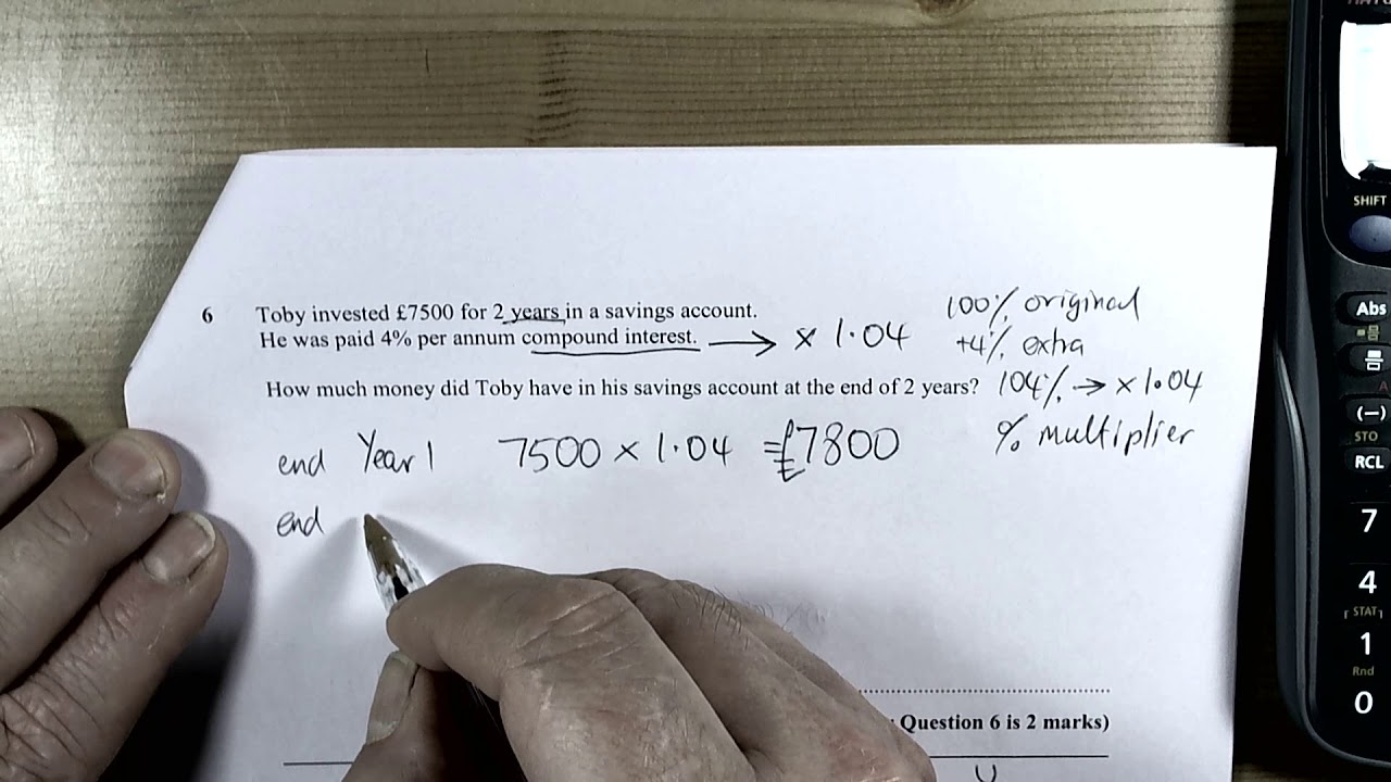 Pearson Specimen Paper 2H Set 1 Q6 For 2018 exams onwards - YouTube