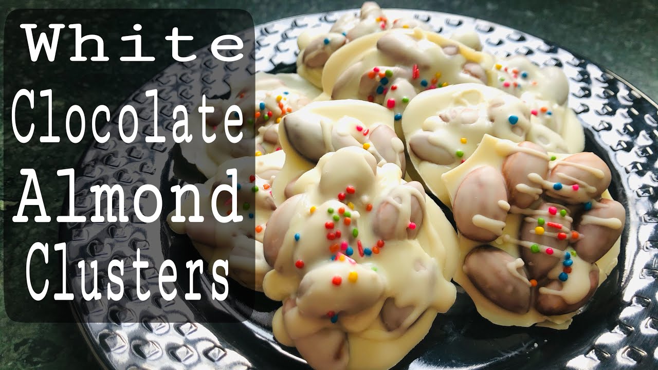 White chocolate almond clusters | Almond bites | The Vegetarian Kitchen ...