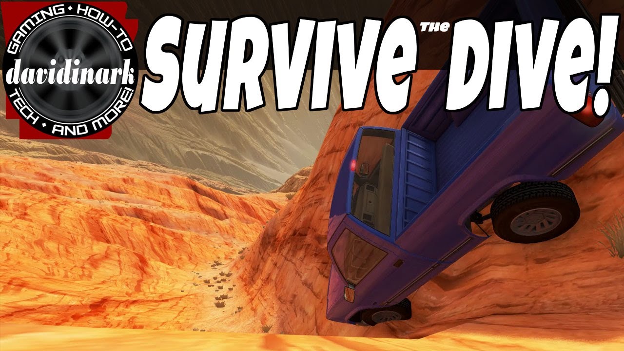 BeamNG Drive - SURVIVE THE DIVE! #01 (Reach the Bottom of Desert Crater ...